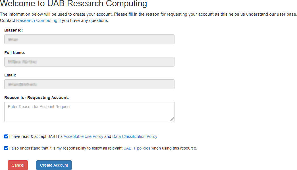 Cheaha Account - Research Computing Documentation